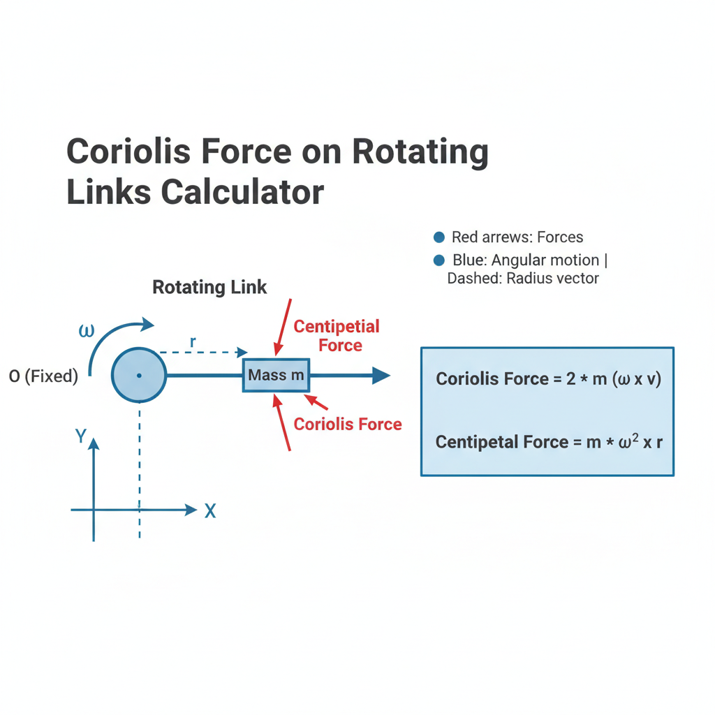 Free Coriolis Force on Rotating Links Calculator | FIRGELLI Engineerin