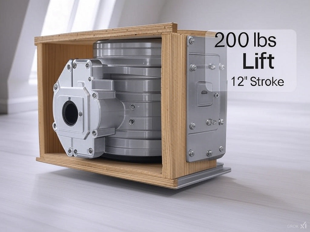 12" 200 lbs Linear Actuator Guide | FIRGELLI
