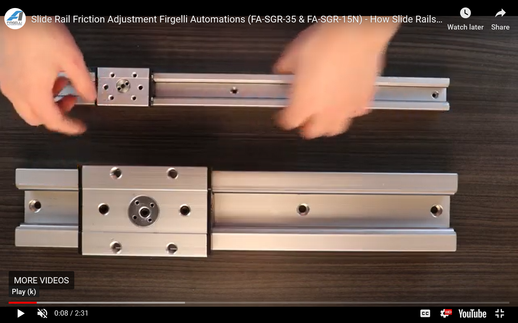 How to Adjust Slide Rail Friction | FIRGELLI