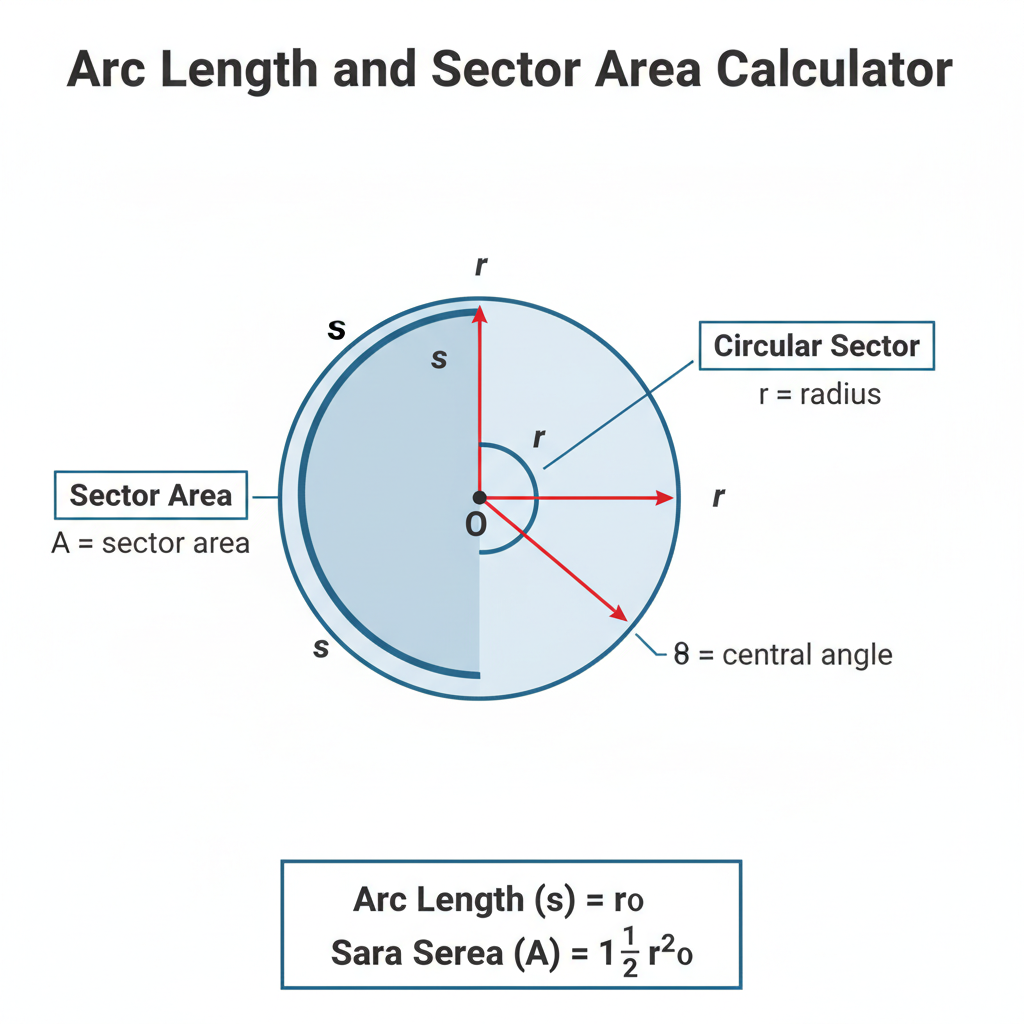 Free Arc Length and Sector Area Calculator | FIRGELLI Engineering