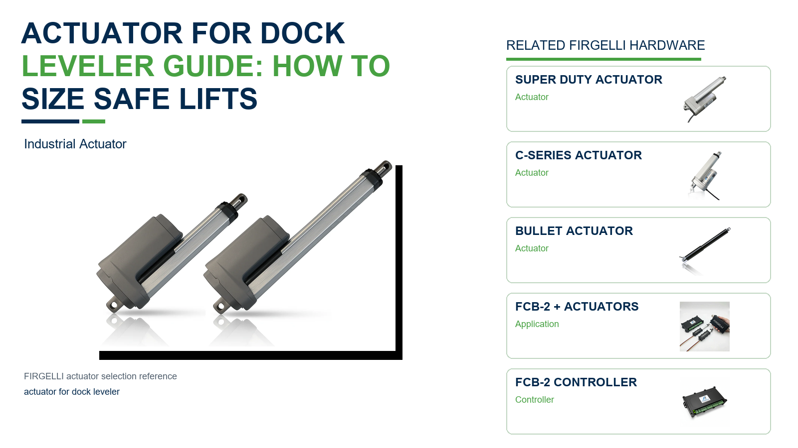 Actuator for Dock Leveler Guide: How to Size Safe Lifts