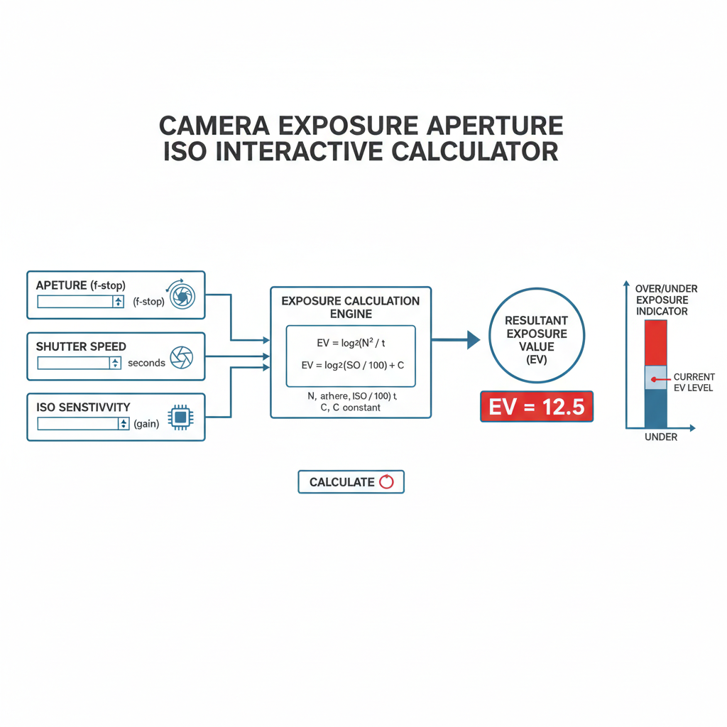 Camera Exposure Interactive Calculator | Aperture & ISO