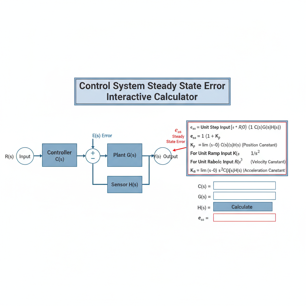 Control System Steady State Error Interactive Calculator ...