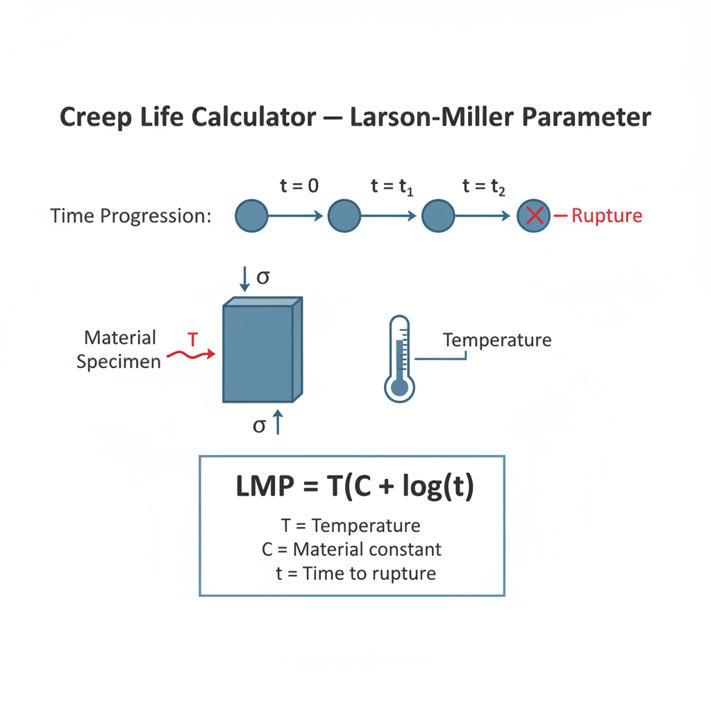 Free Creep Life Calculator — Larson-Miller Parameter | FIRGELLI Engine