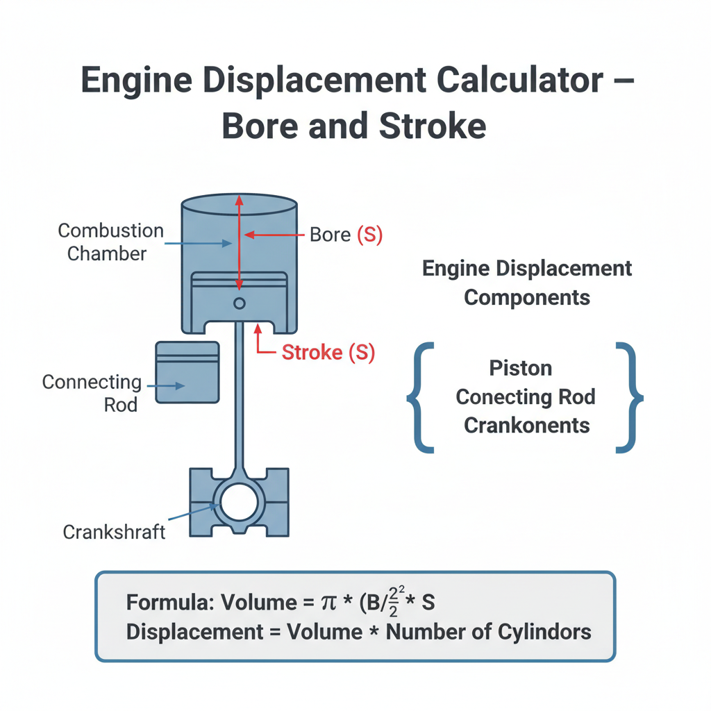 Free Engine Displacement Calculator — Bore and Stroke | FIRGELLI Engin