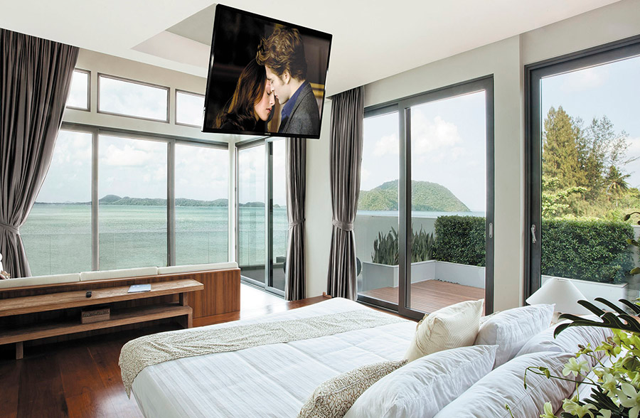 Motorized Ceiling Drop Down Tv Lift | Shelly Lighting