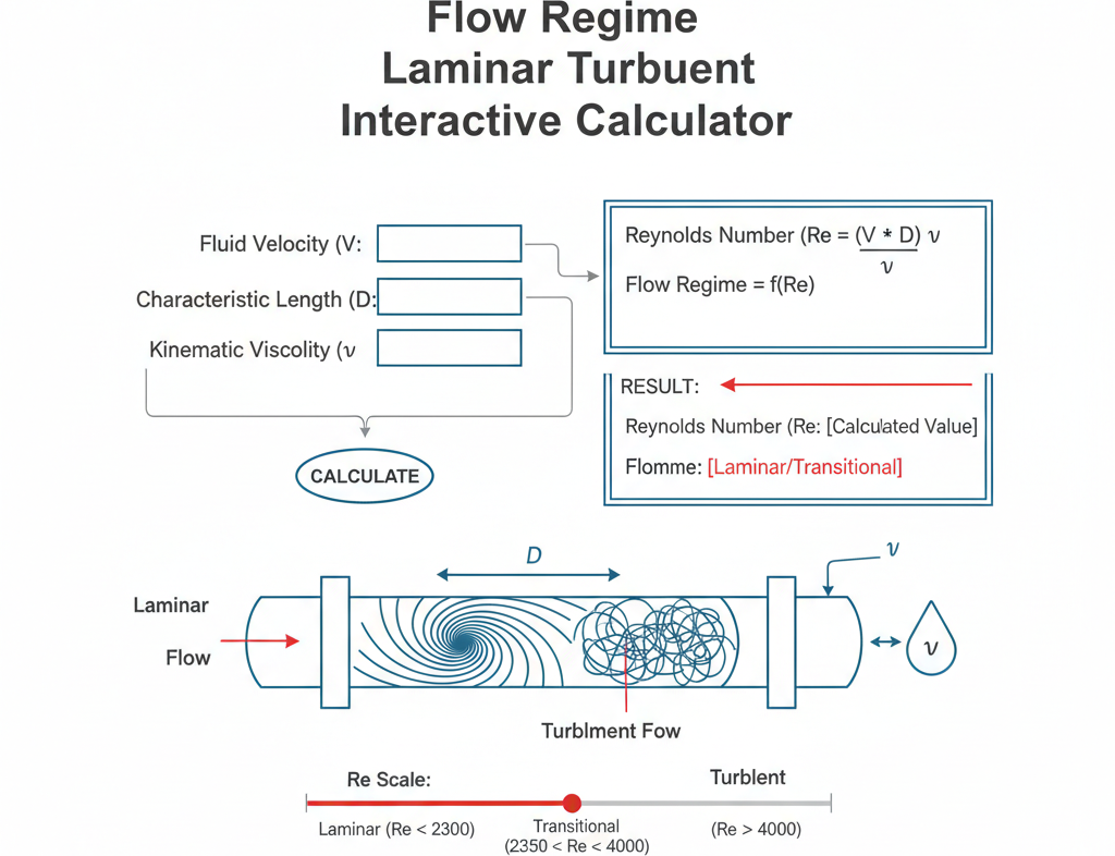 Flow Regime Interactive Calculator: Laminar vs Turbulent ...