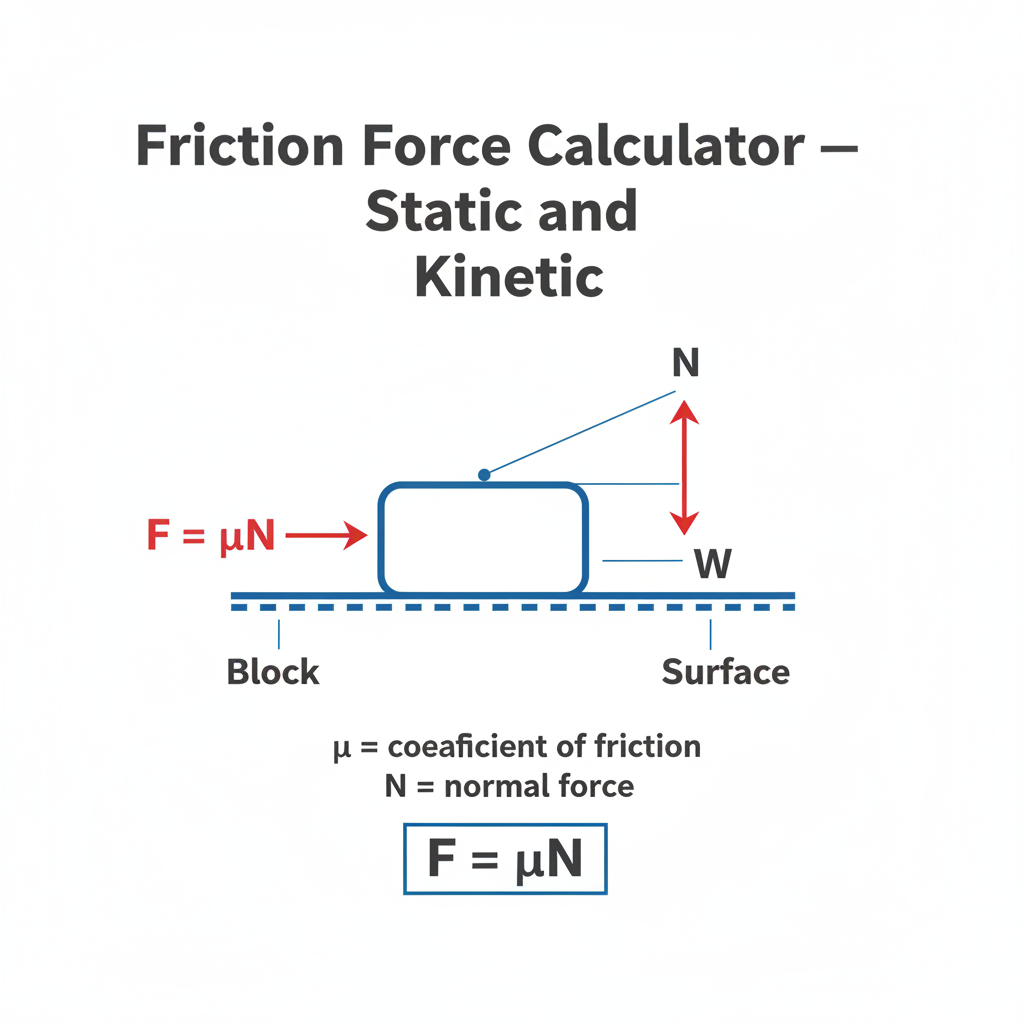 Free Friction Force Calculator — Static and Kinetic | FIRGELLI Enginee
