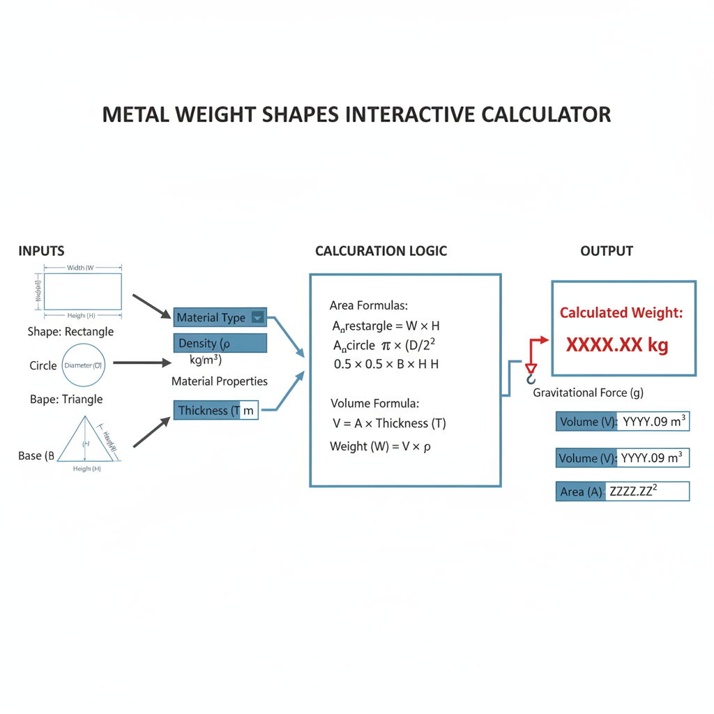 Metal Weight Shapes Interactive Calculator | FIRGELLI