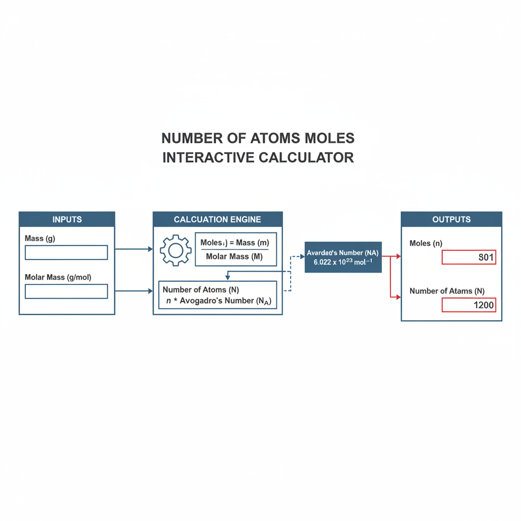 Number of Atoms Moles Interactive Calculator | FIRGELLI