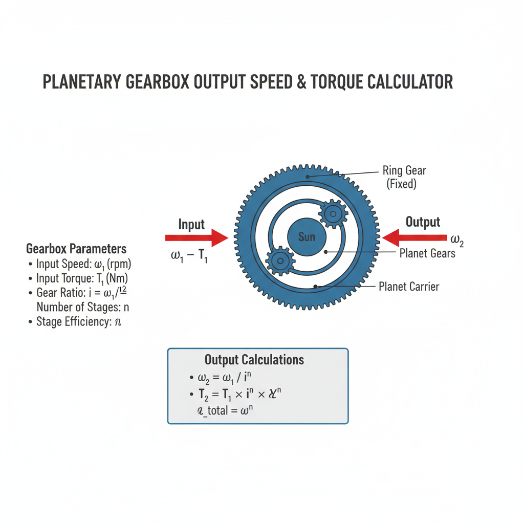 Planetary Gearbox Output Speed & Torque Interactive Calcu...