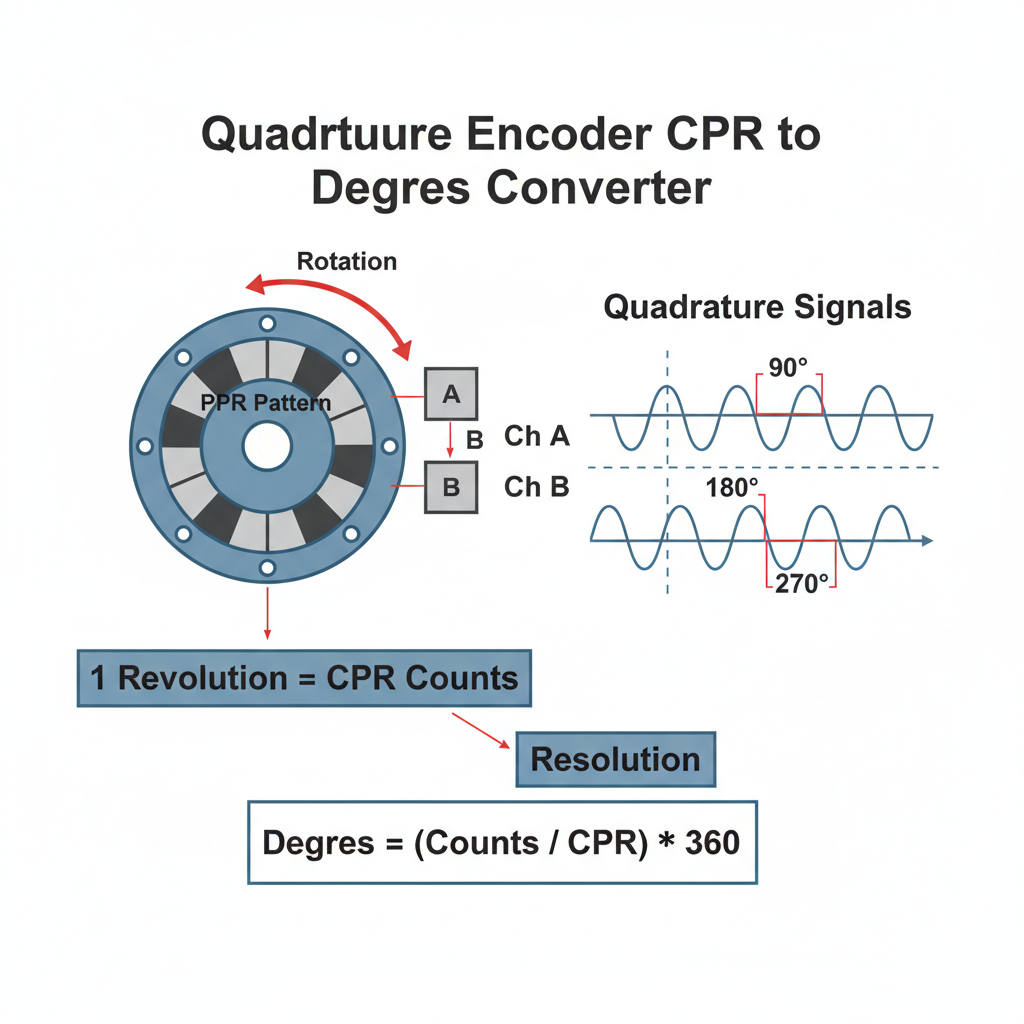 Quadrature Encoder CPR to Degrees Converter | FIRGELLI