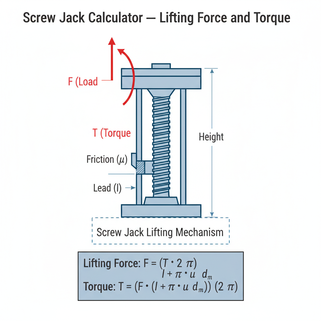 Free Screw Jack Calculator — Lifting Force and Torque | FIRGELLI Engin