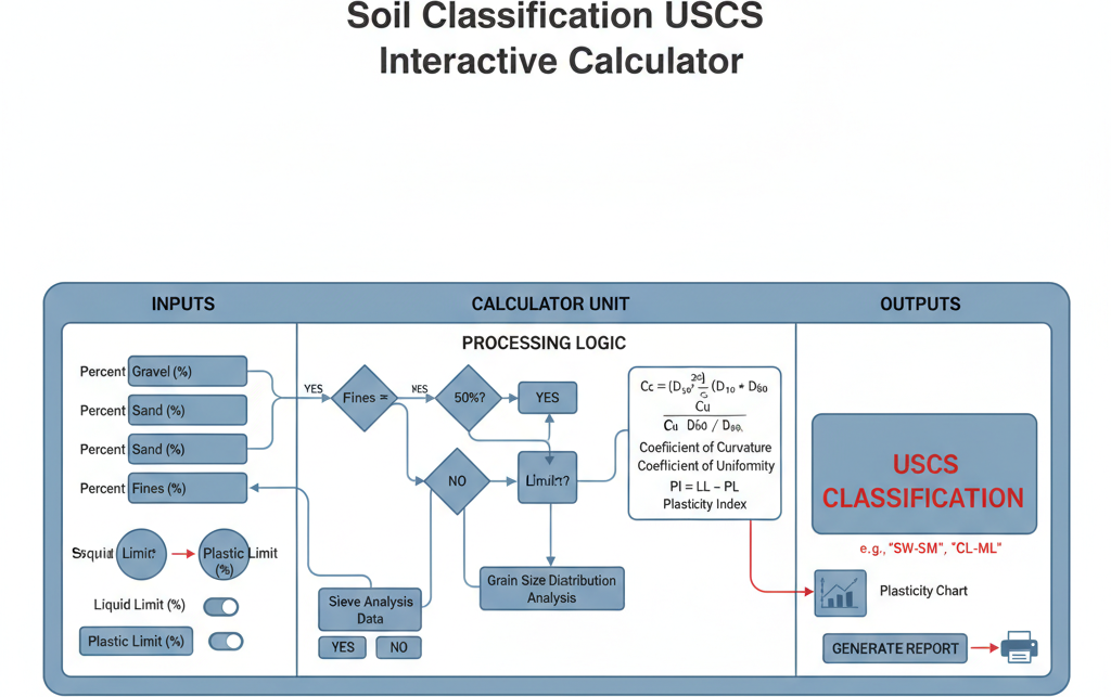 Soil Classification USCS Interactive Calculator | FIRGELLI