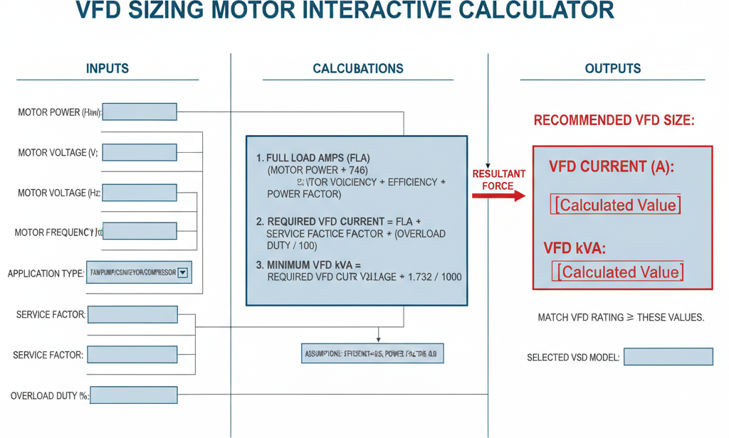 VFD Sizing Motor Interactive Calculator | FIRGELLI