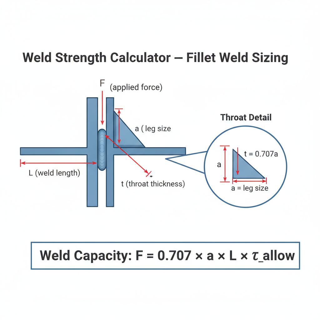 Free Weld Strength Calculator — Fillet Weld Sizing | FIRGELLI Engineer